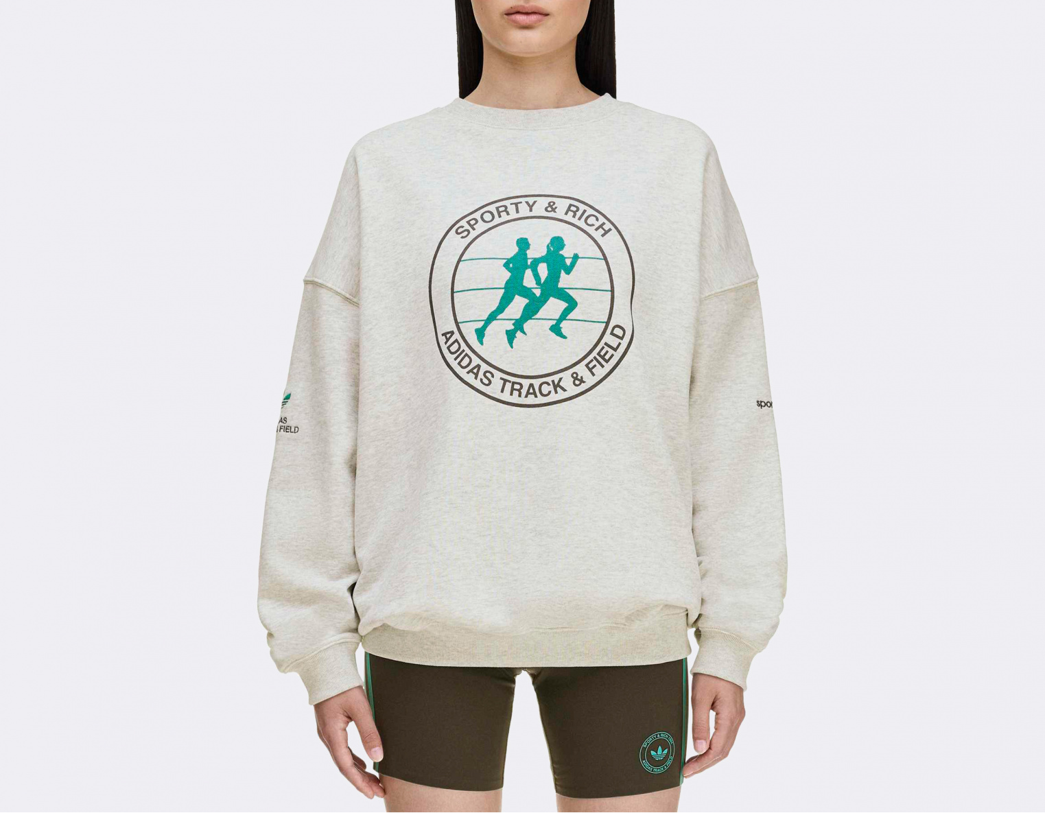 adidas Sweater Sporty & Rich Light Grey Heather KA0719